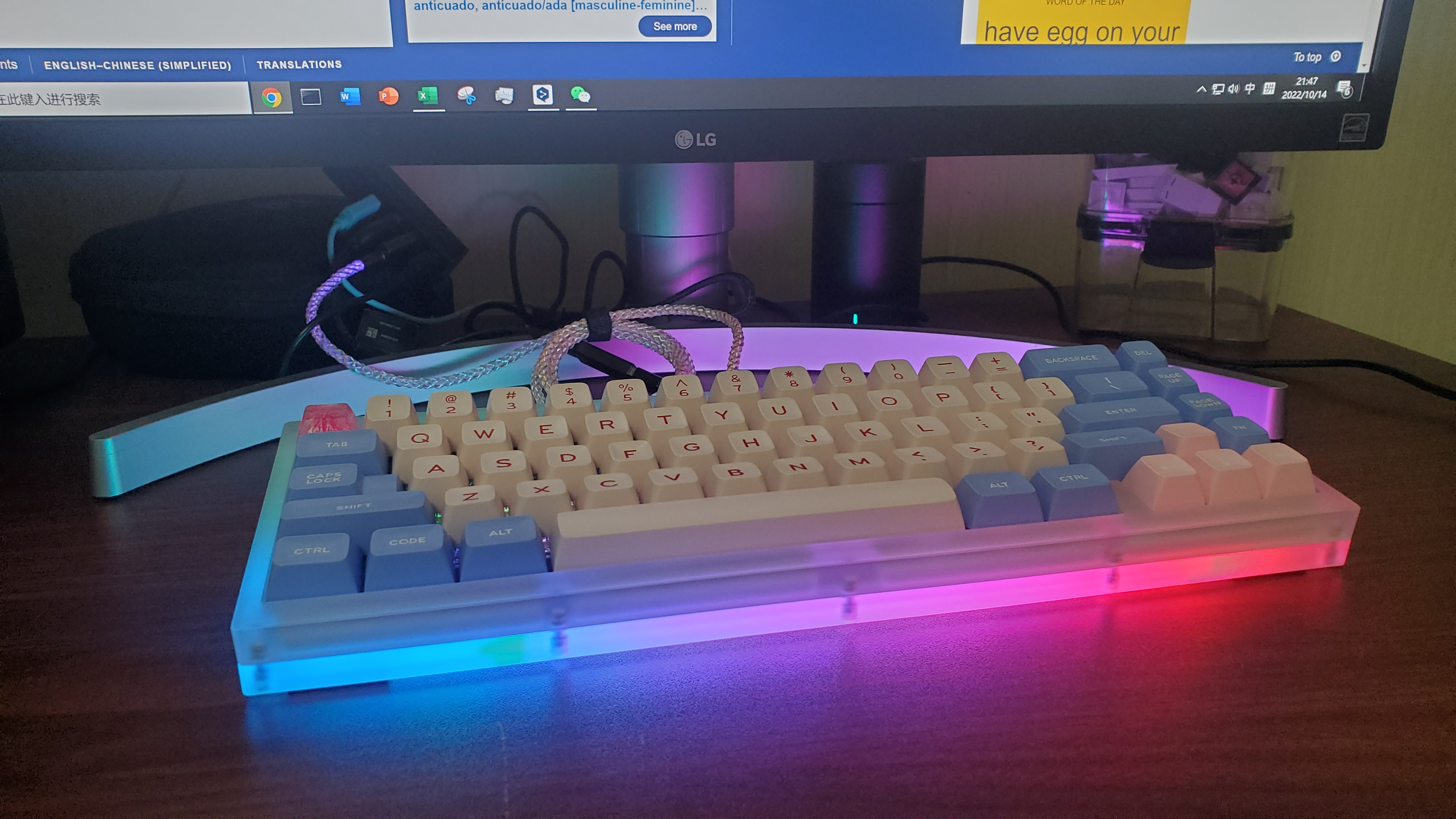 50块成本改造RGB亚克力qk65 - zFrontier 装备前线