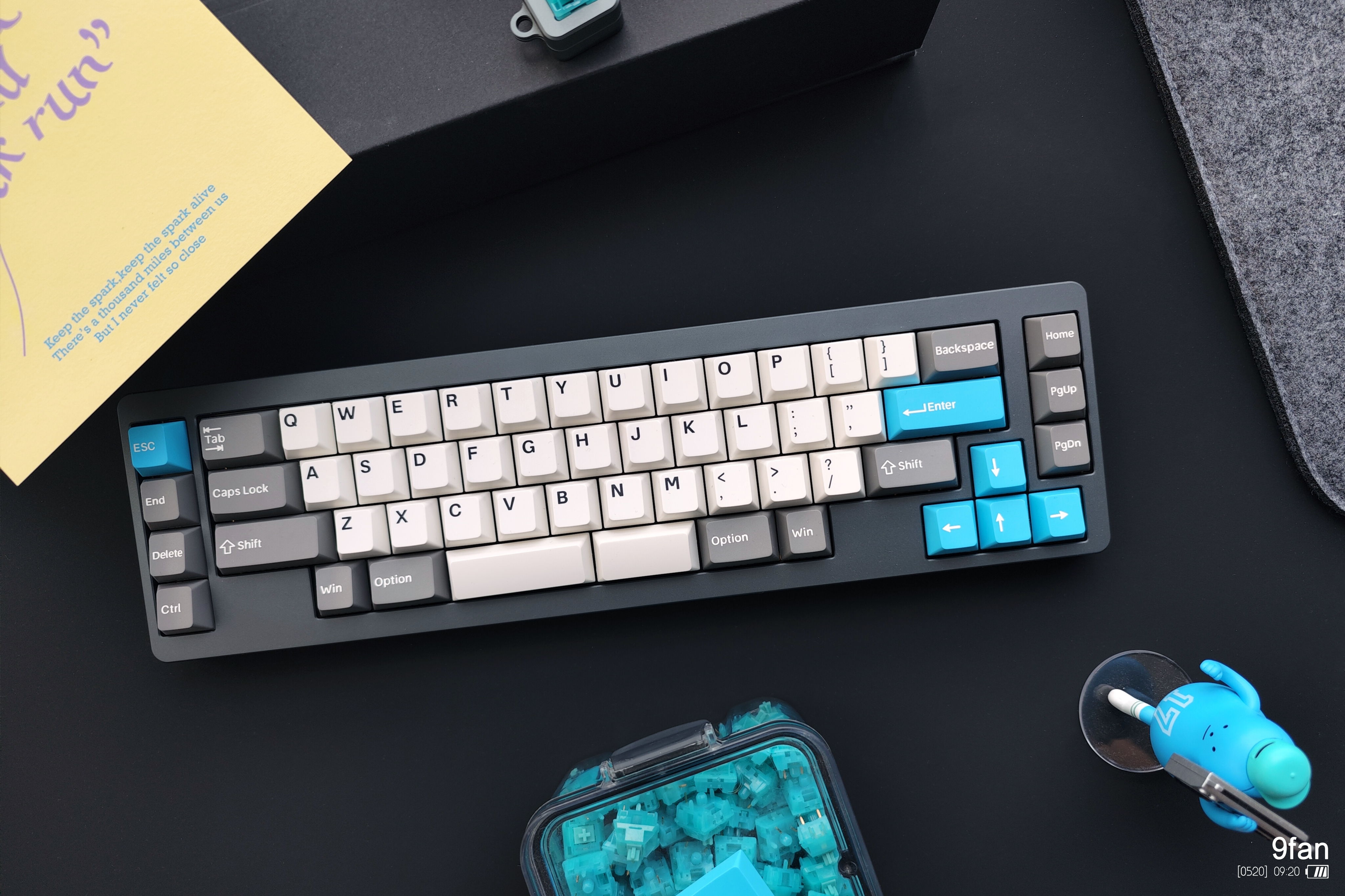 KBDfans D45 v2 沐浴阳光 复古蓝调 - zFrontier 装备前线