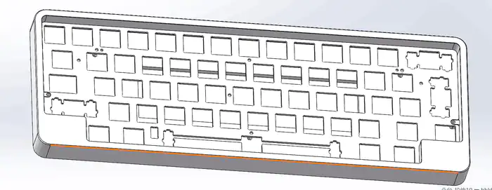 发个预告，摸了个适配分离小板gh60 pcb的hhkb壳子，上下盖，bottom结构，换上盖就可以替换为wk或者wkl。还有一些小细节没完善 ...