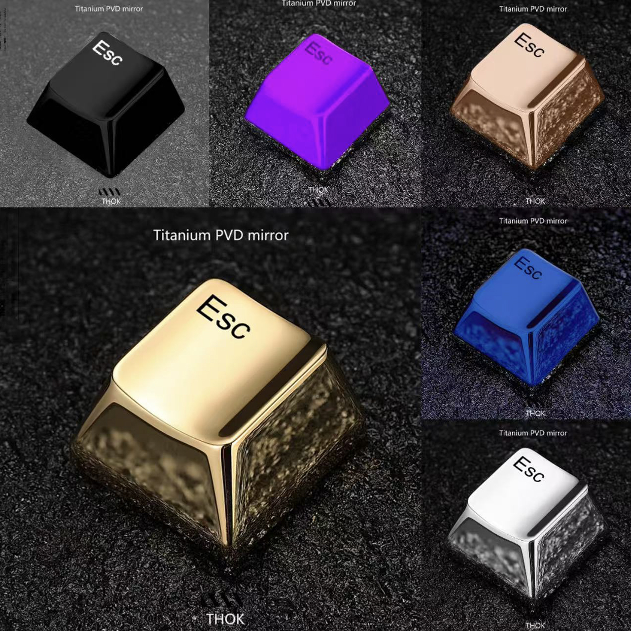 【现货】THOK Esc 1u 钛合金 PVD＋AF彩色金属键帽 - zFrontier 装备前线