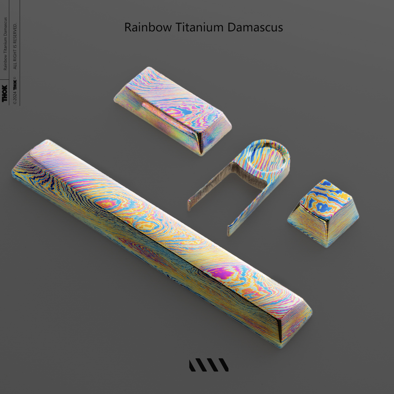 [GB] THOK Rainbow Titainium Damascus 钛大马士革金属键帽系列 - zFrontier 装备前线